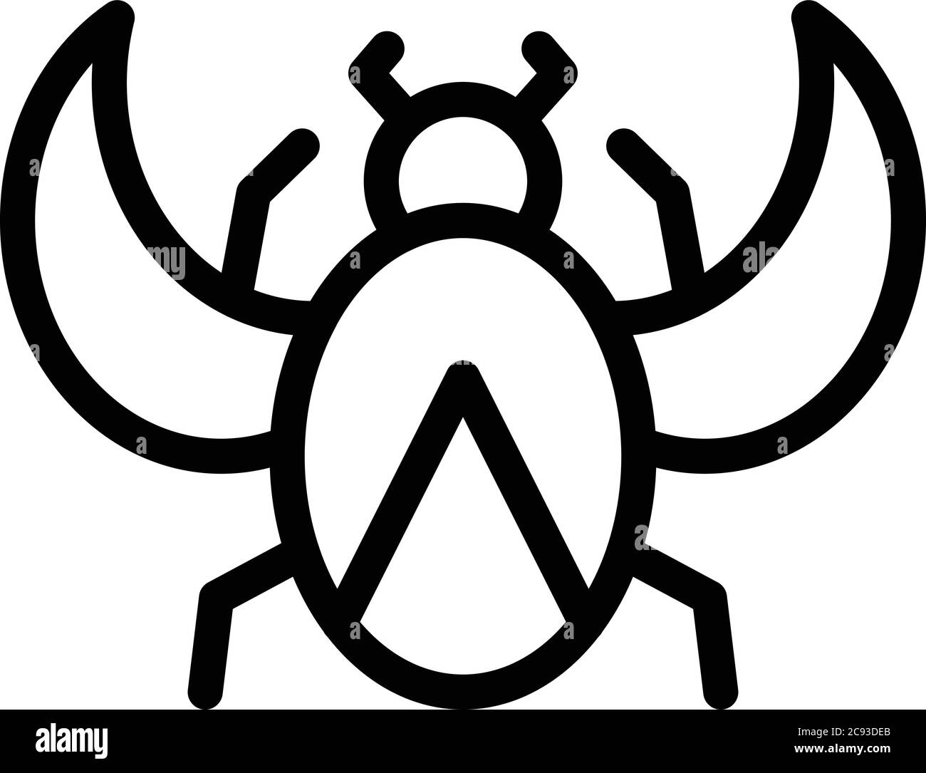 Scarab beetle egypt icon, outline style Stock Vector Image & Art - Alamy