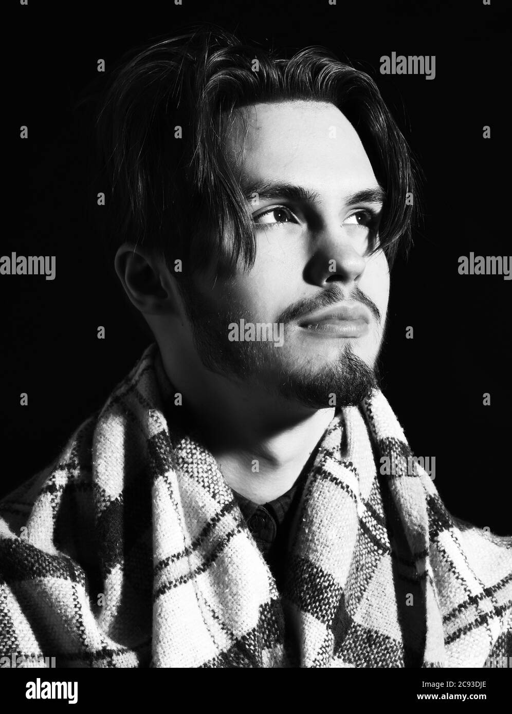 Man beard covered black Black and White Stock Photos & Images - Alamy