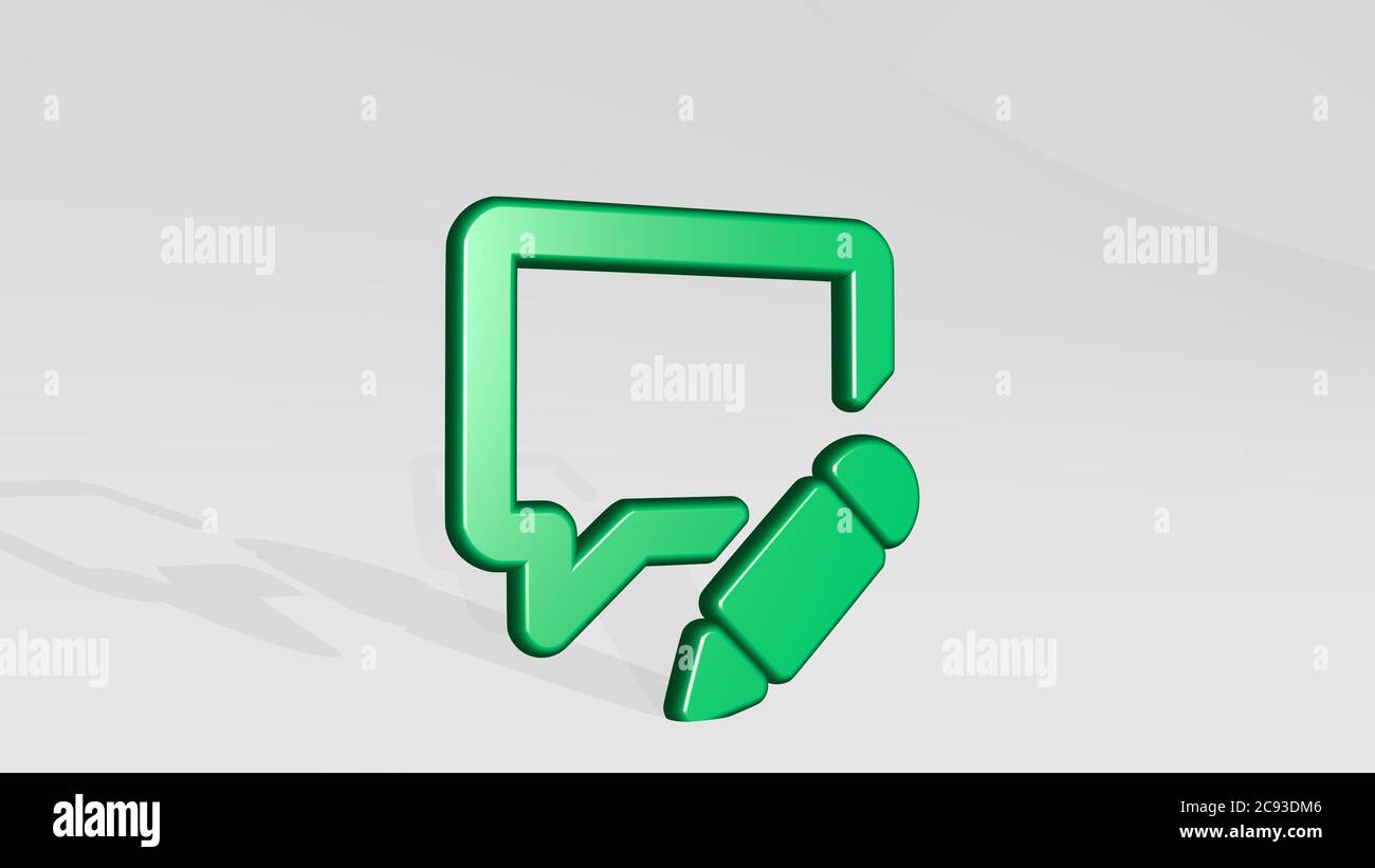 MESSAGES BUBBLE SQUARE EDIT ALTERNATE made by 3D illustration of a ...