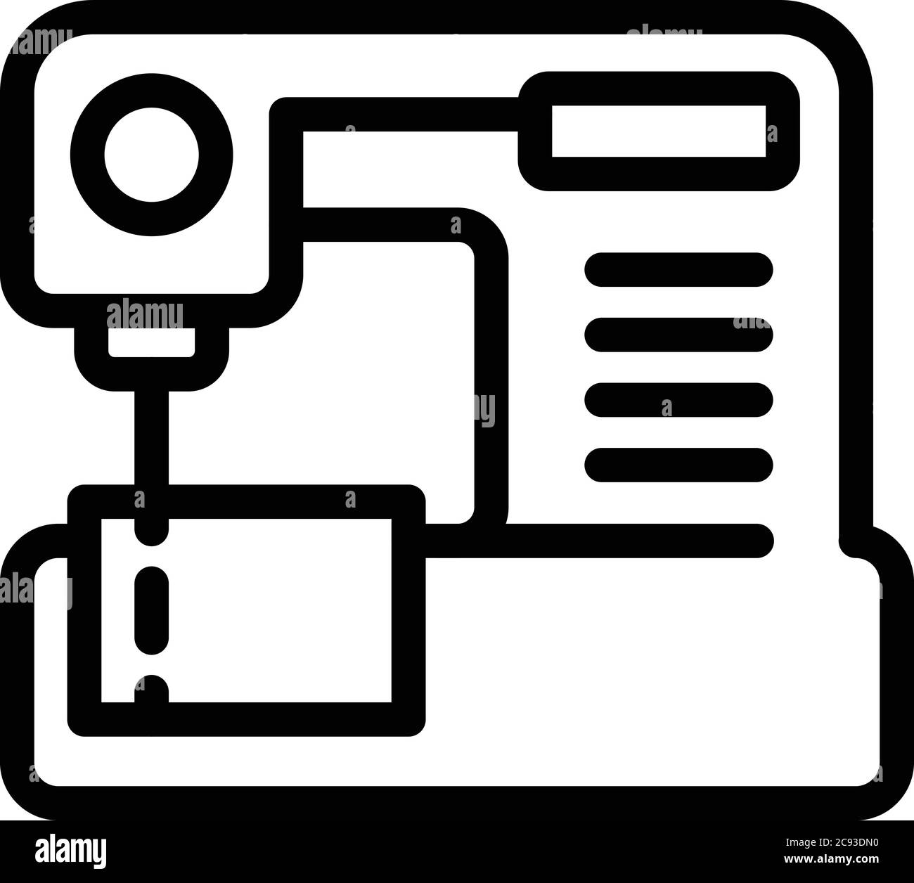 Home sewing machine icon, outline style Stock Vector Image & Art - Alamy