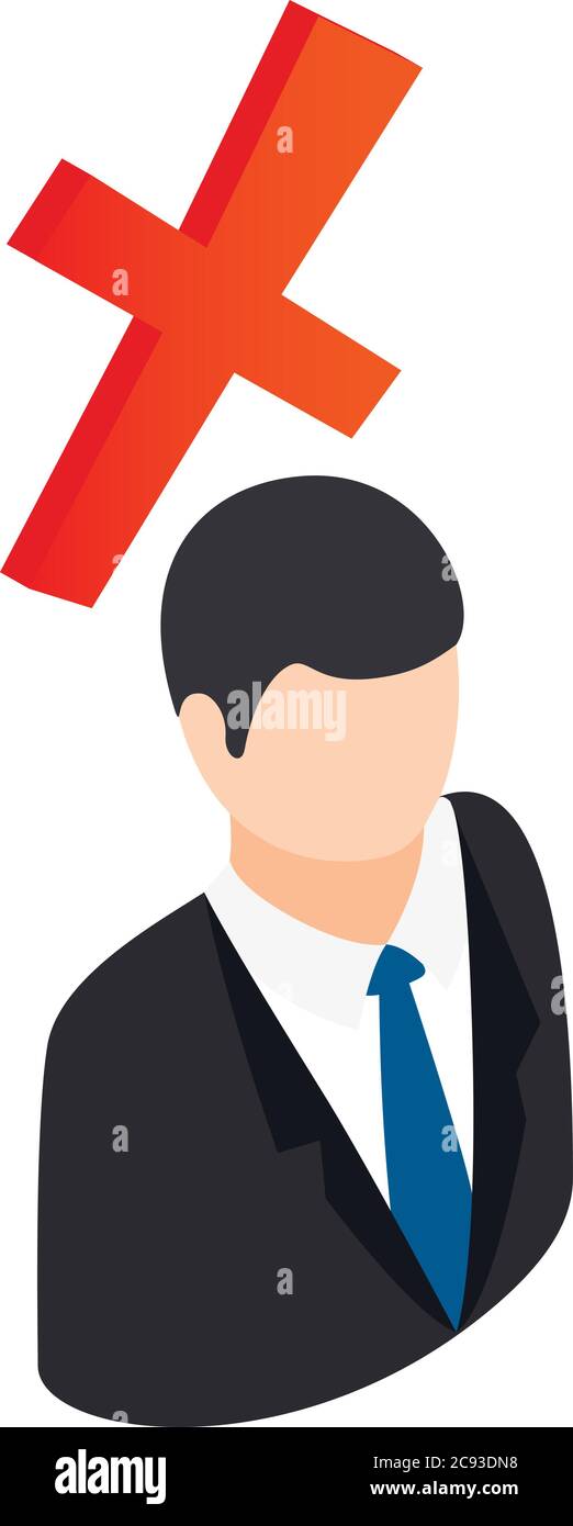 Wrong decision icon, isometric style Stock Vector Image & Art - Alamy