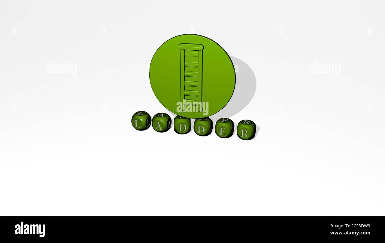 3D graphical image of LADDER vertically along with text built by ...