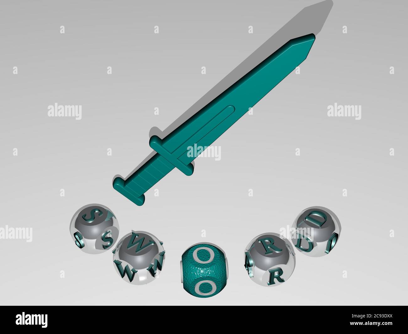 3D graphical image of SWORD vertically along with text built around the ...