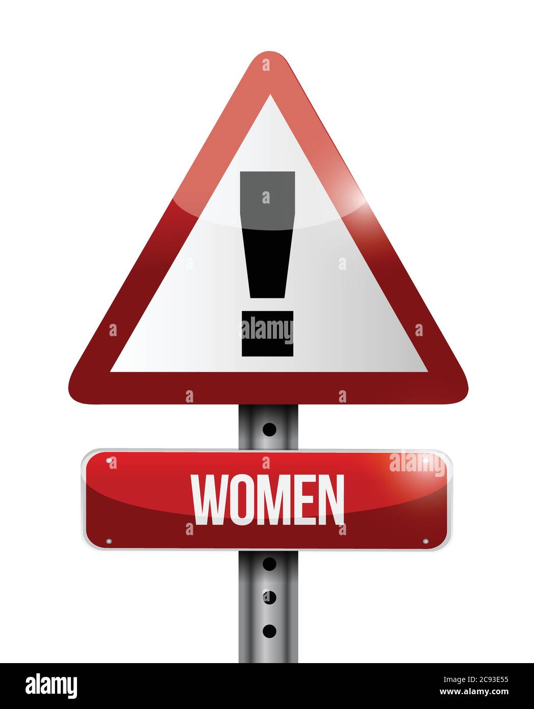 Women warning sign illustration design over a white background Stock ...