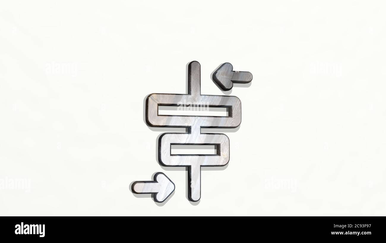 align middle move horizontal from a perspective on the wall. A thick ...