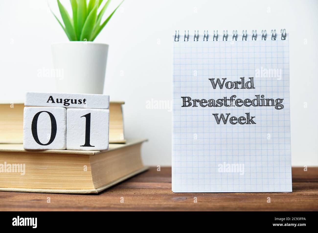 1st august - World Breastfeeding Week. First day month calendar Stock ...