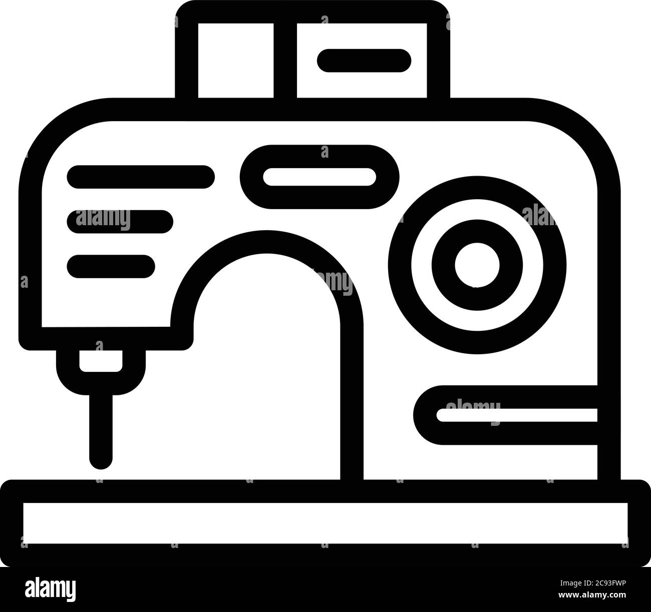 Modern sewing machine icon, outline style Stock Vector Image & Art - Alamy