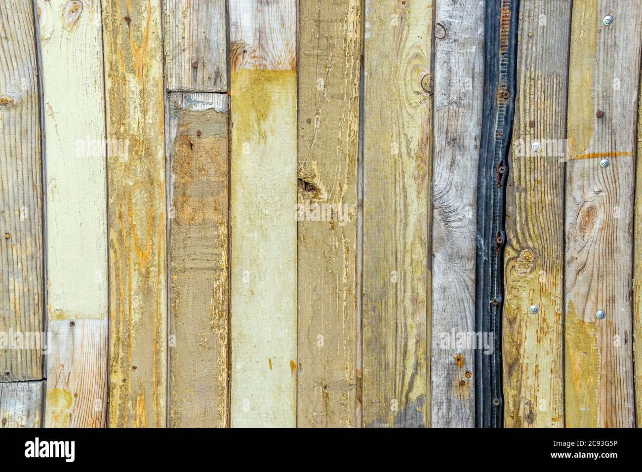 Brown wooden old scratched Board with knots. Wooden horizontal board ...