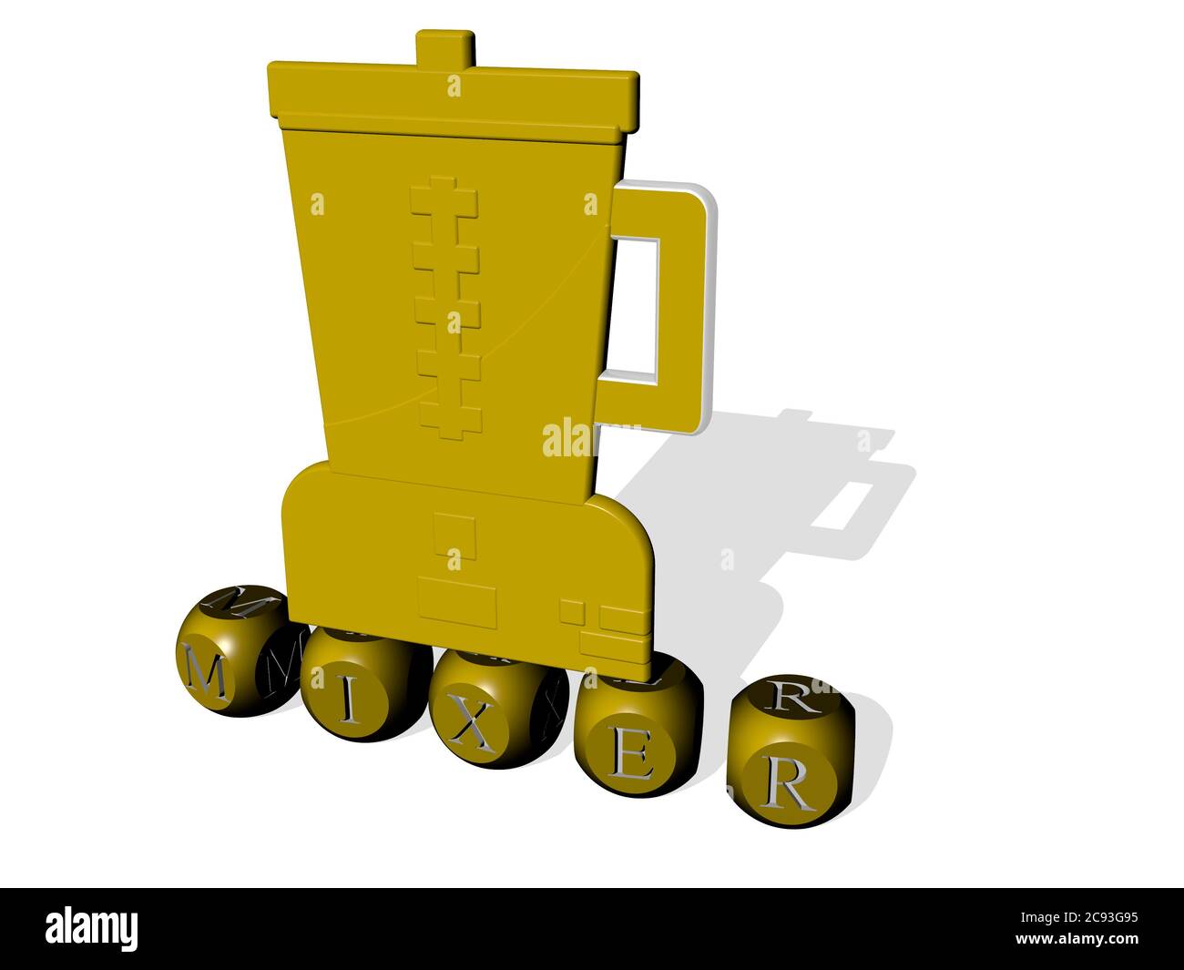 3D graphical image of MIXER vertically along with text built by ...