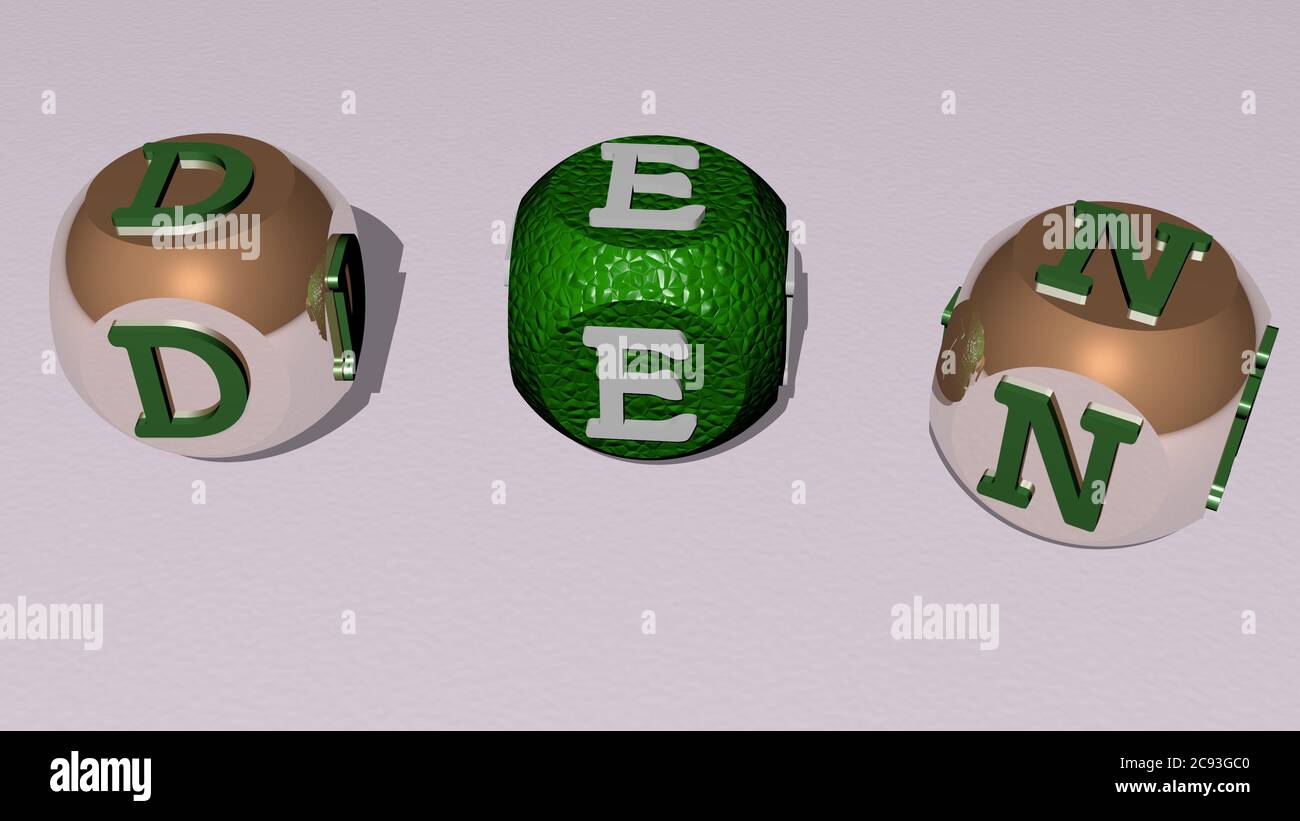 DEN combined by dice letters and color crossing for the related ...