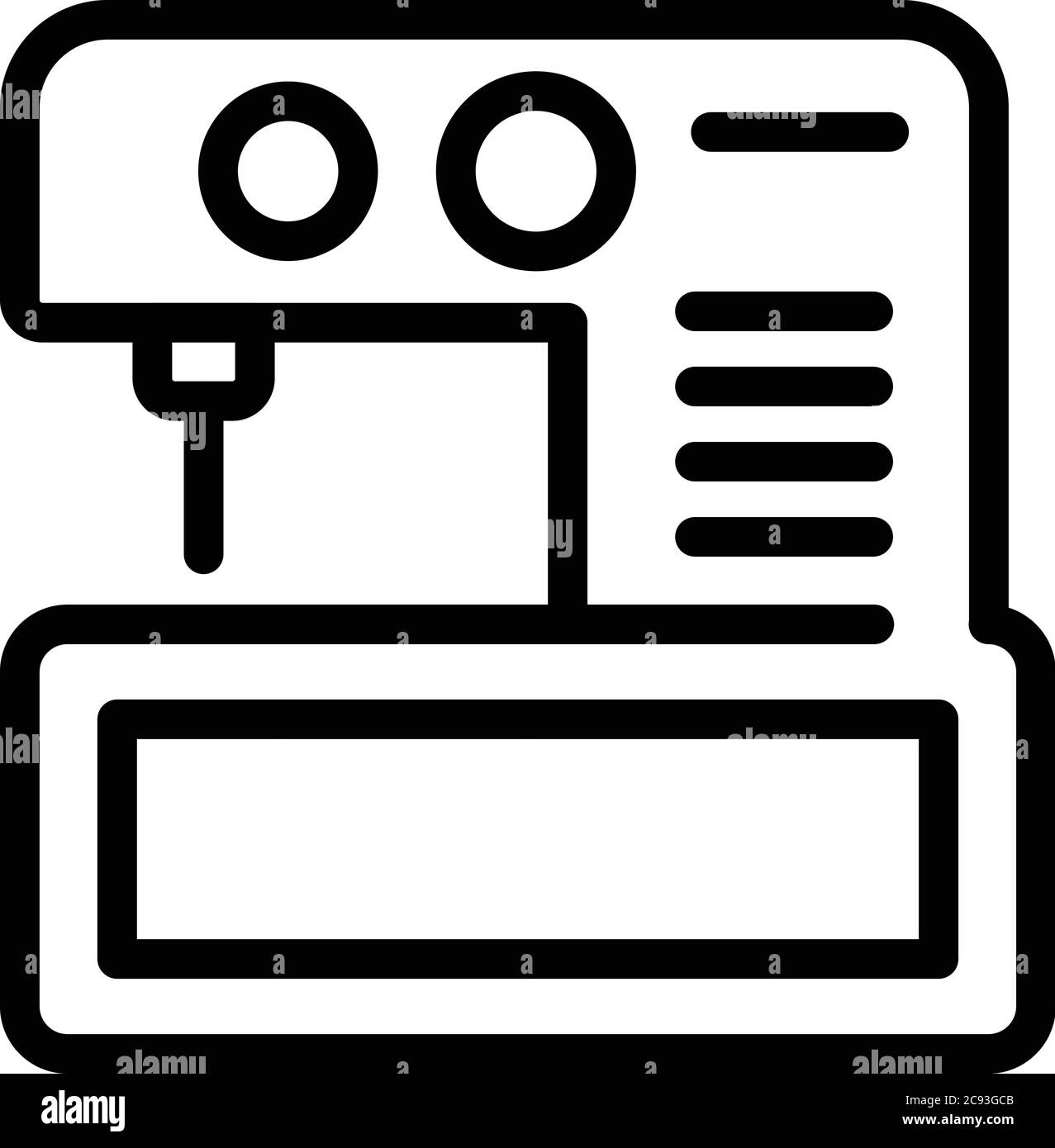 Automatic sewing machine icon, outline style Stock Vector Image & Art ...