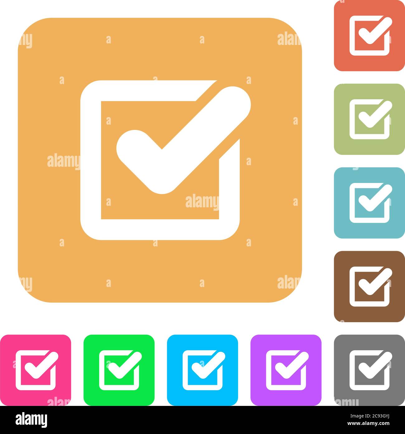 Checkbox purple tick Stock Vector Images - Alamy