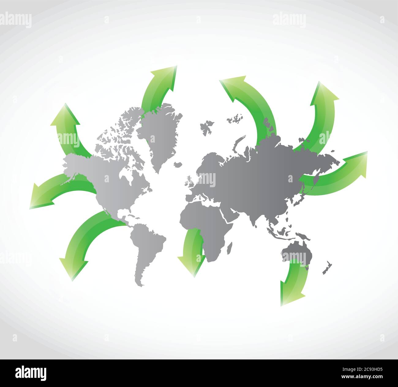 World map connections illustration design over white Stock Vector Image ...