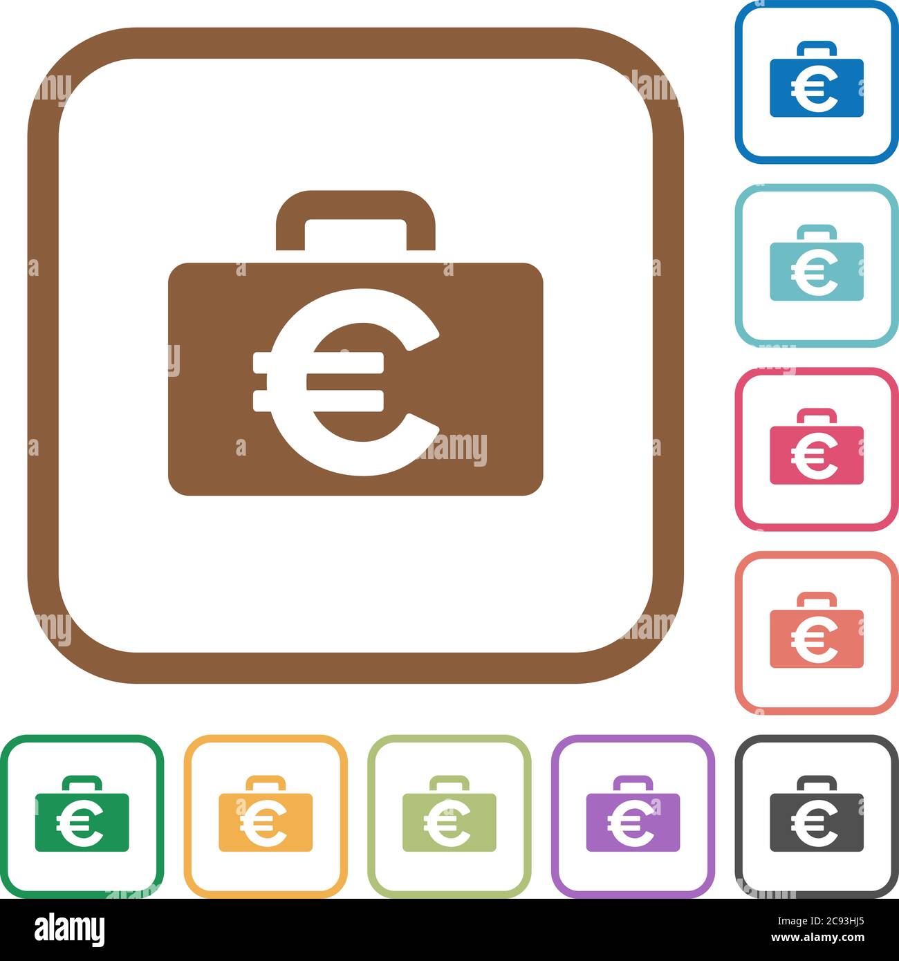 Euro banknotes icons in Stock Vector Images - Alamy