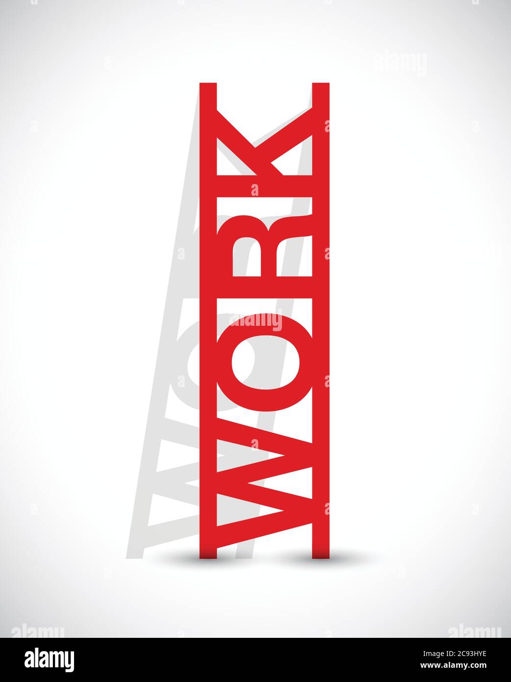 Work ladder concept illustration design over a white background Stock ...
