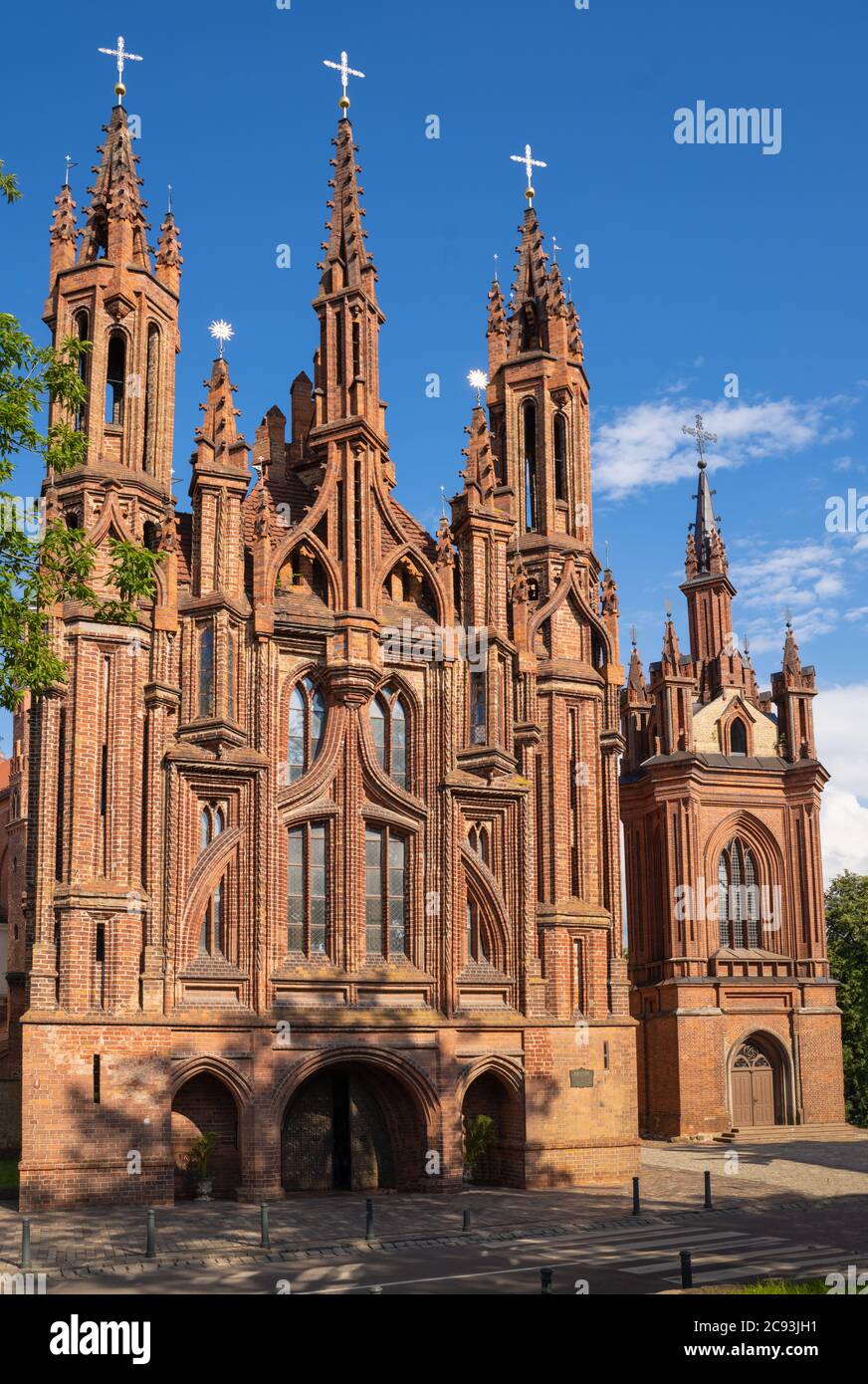 The stunning St. Anne's Church in Vilnius Old Town, Lithuania. A ...