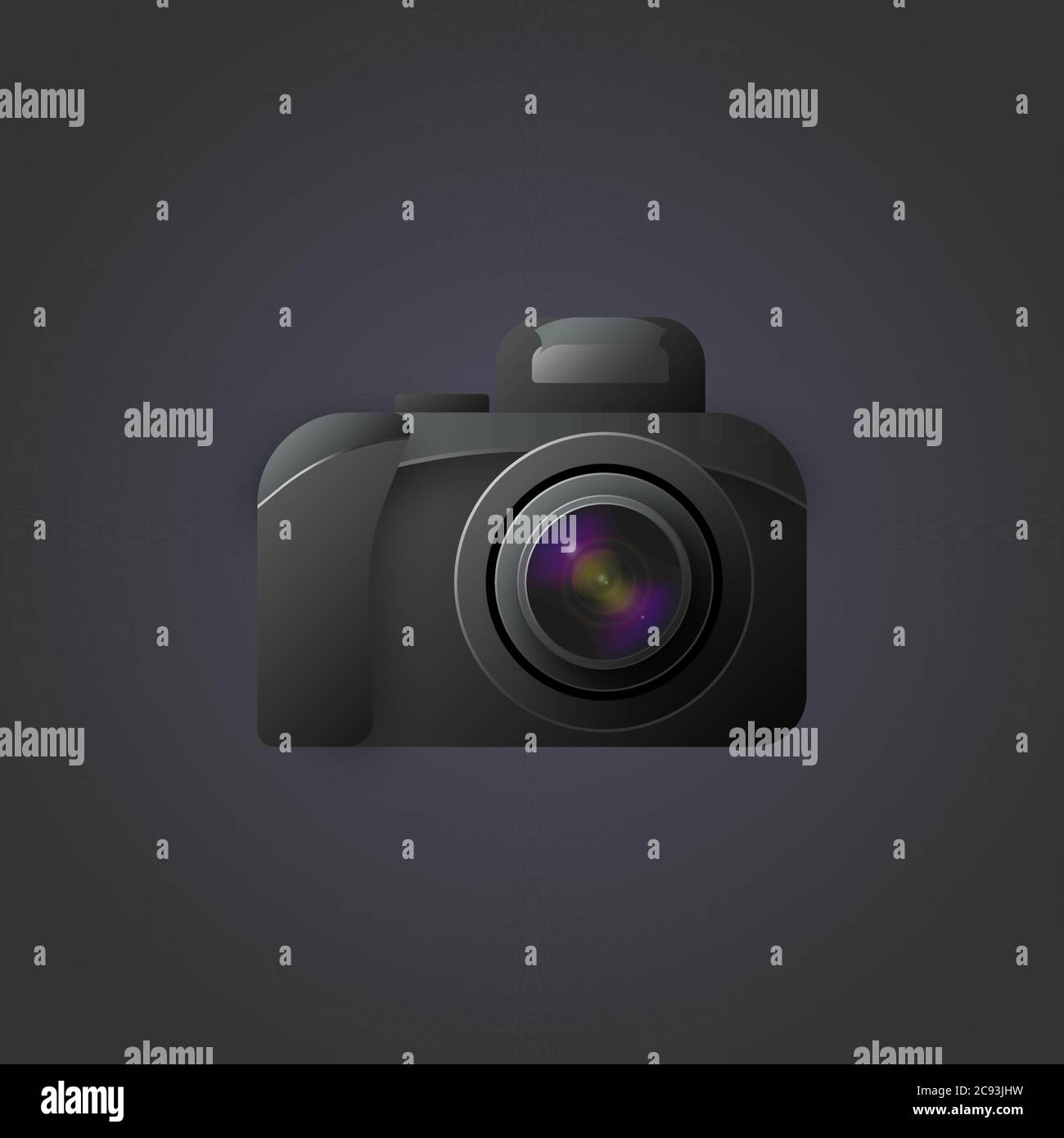 Vector image of a camera with a pronounced lens in beautiful colors ...