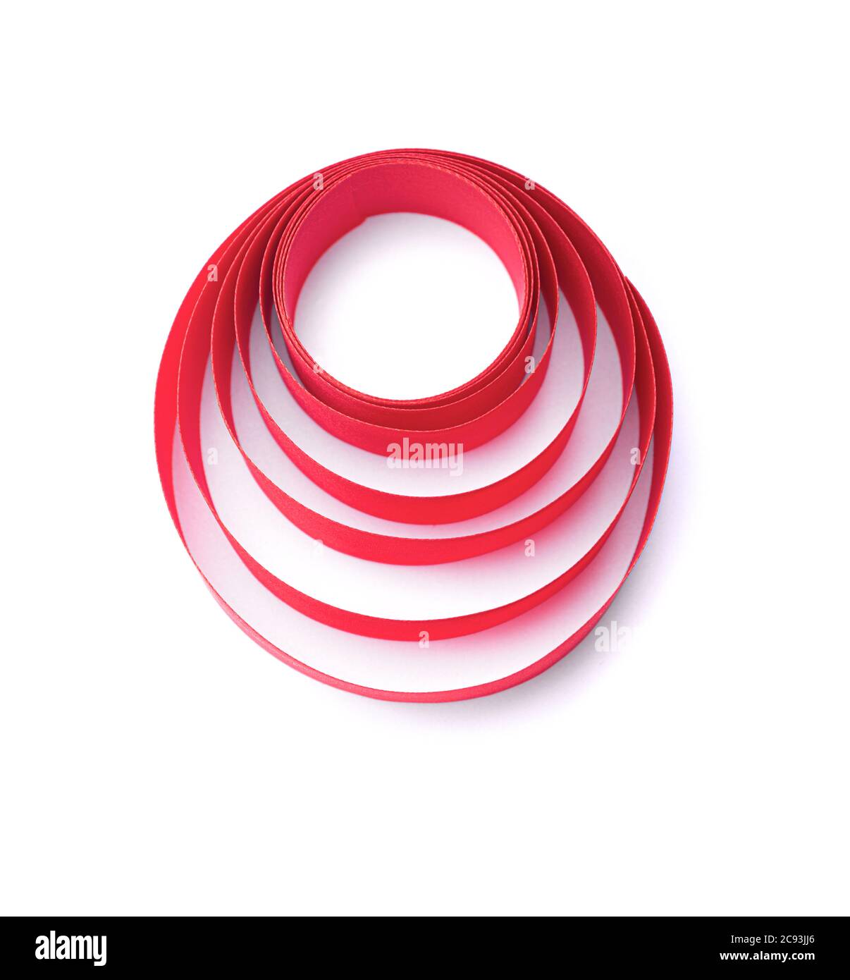 Red ribbon isolated on white background Stock Photo - Alamy