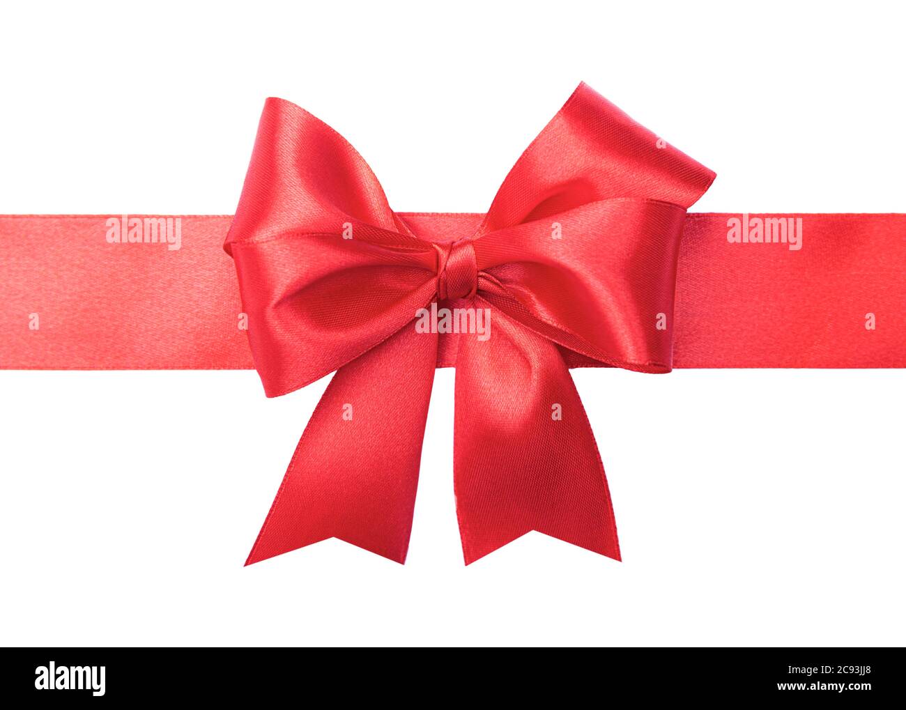 Red bow isolated on white background Stock Photo - Alamy