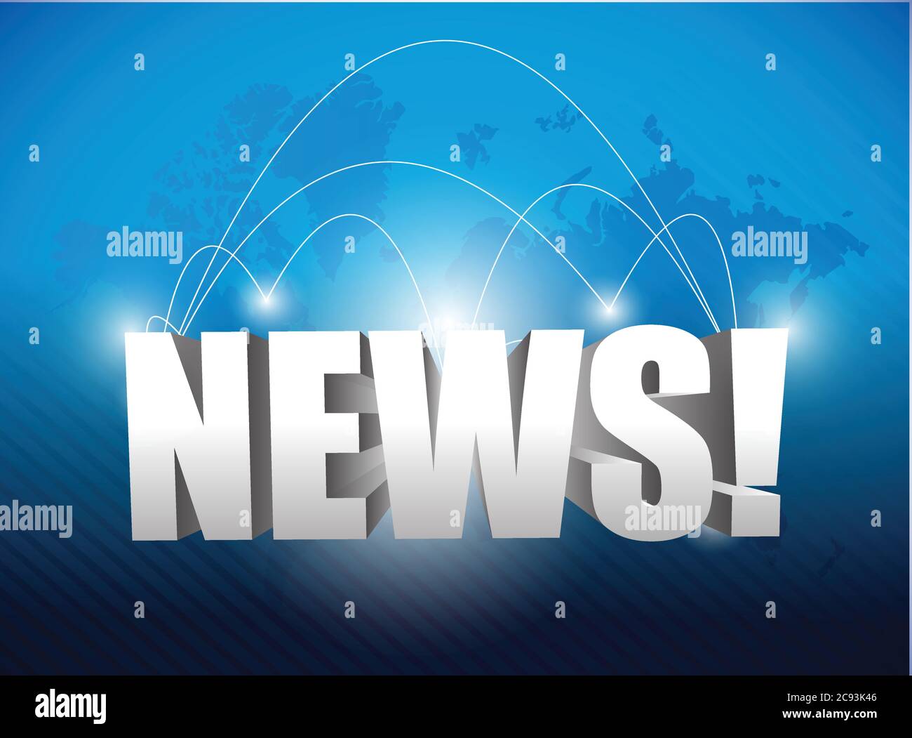 News 3d word over a world map illustration design background graphic ...