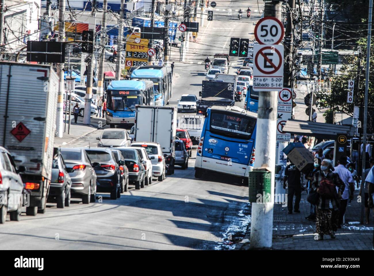 Sao Paulo, Sao Paulo, Brasil. 28th July, 2020. (INT) Heavy Traffic in ...