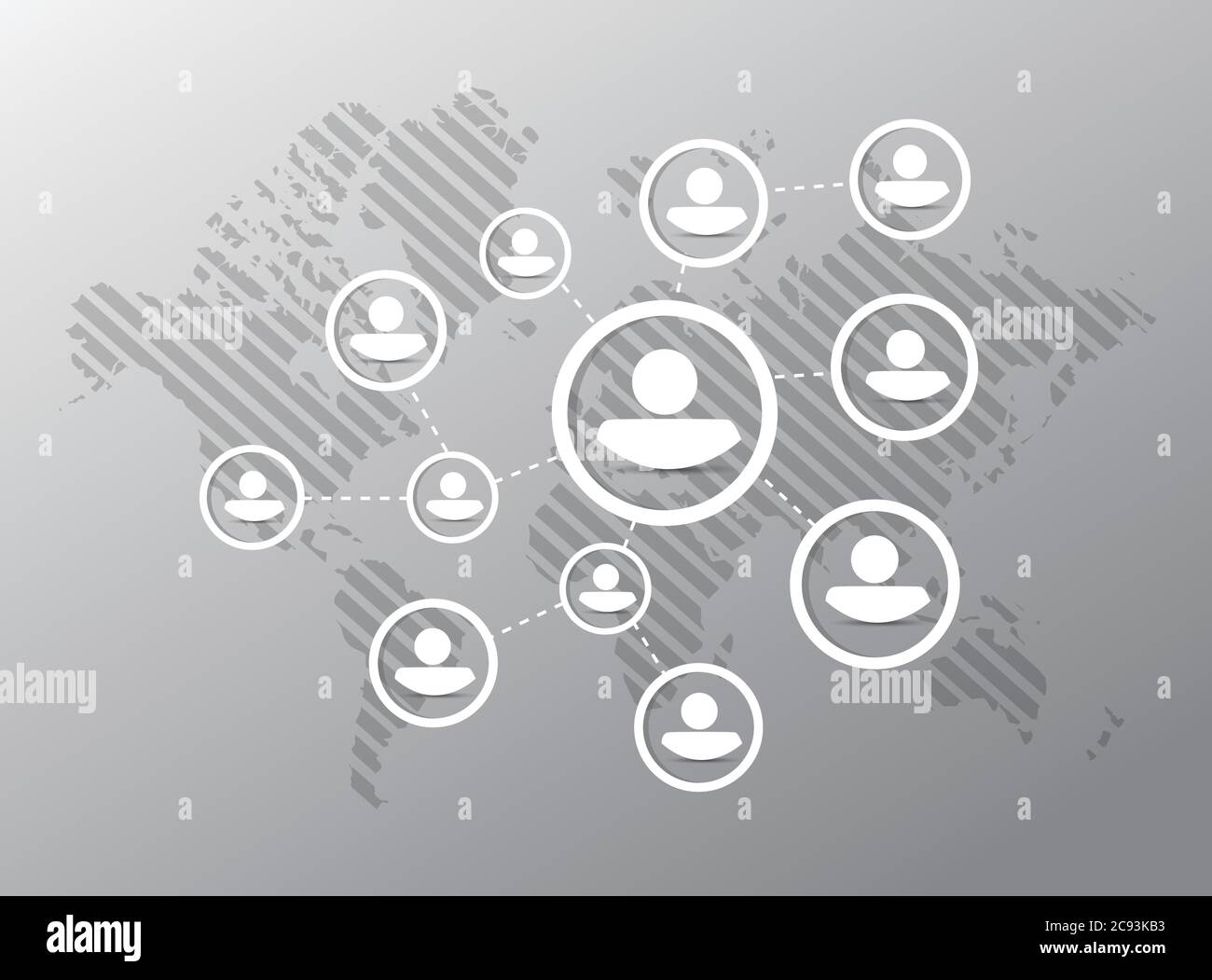 People diagram network illustration design over a grey background Stock ...