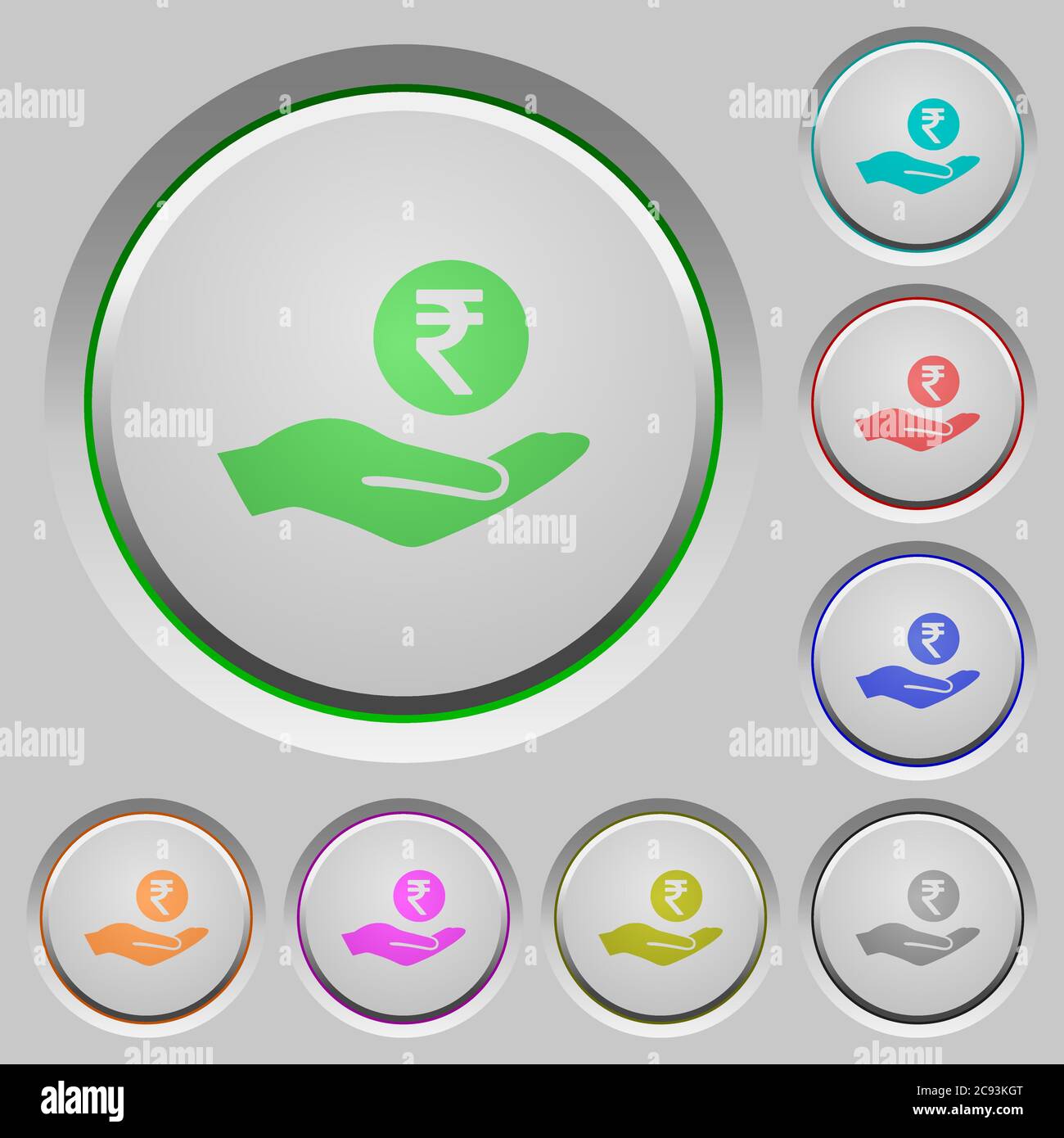 Hand rupee icon hi-res stock photography and images - Alamy