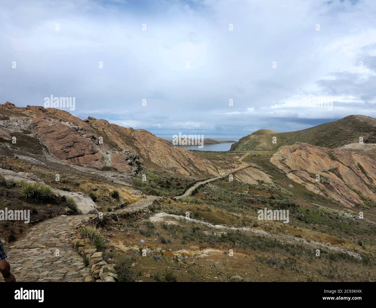 Lake Titicaca, straddling the border between Peru and Bolivia in the ...