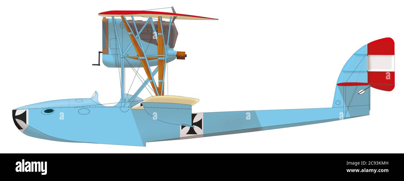 Macchi M.5 captured and used by the Austro-Hungarian naval air force ...