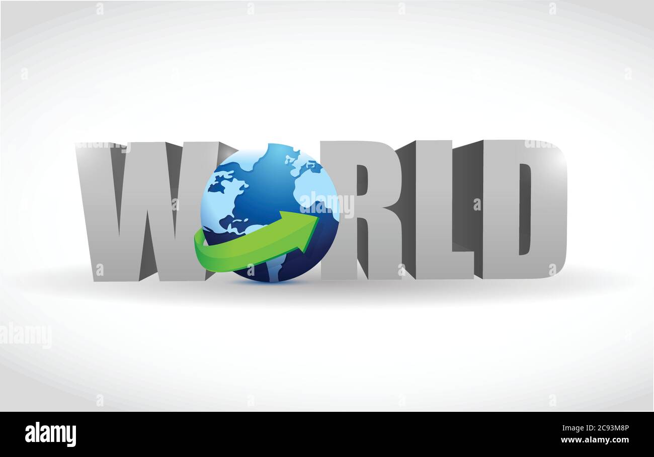 World text illustration design over a white background Stock Vector ...