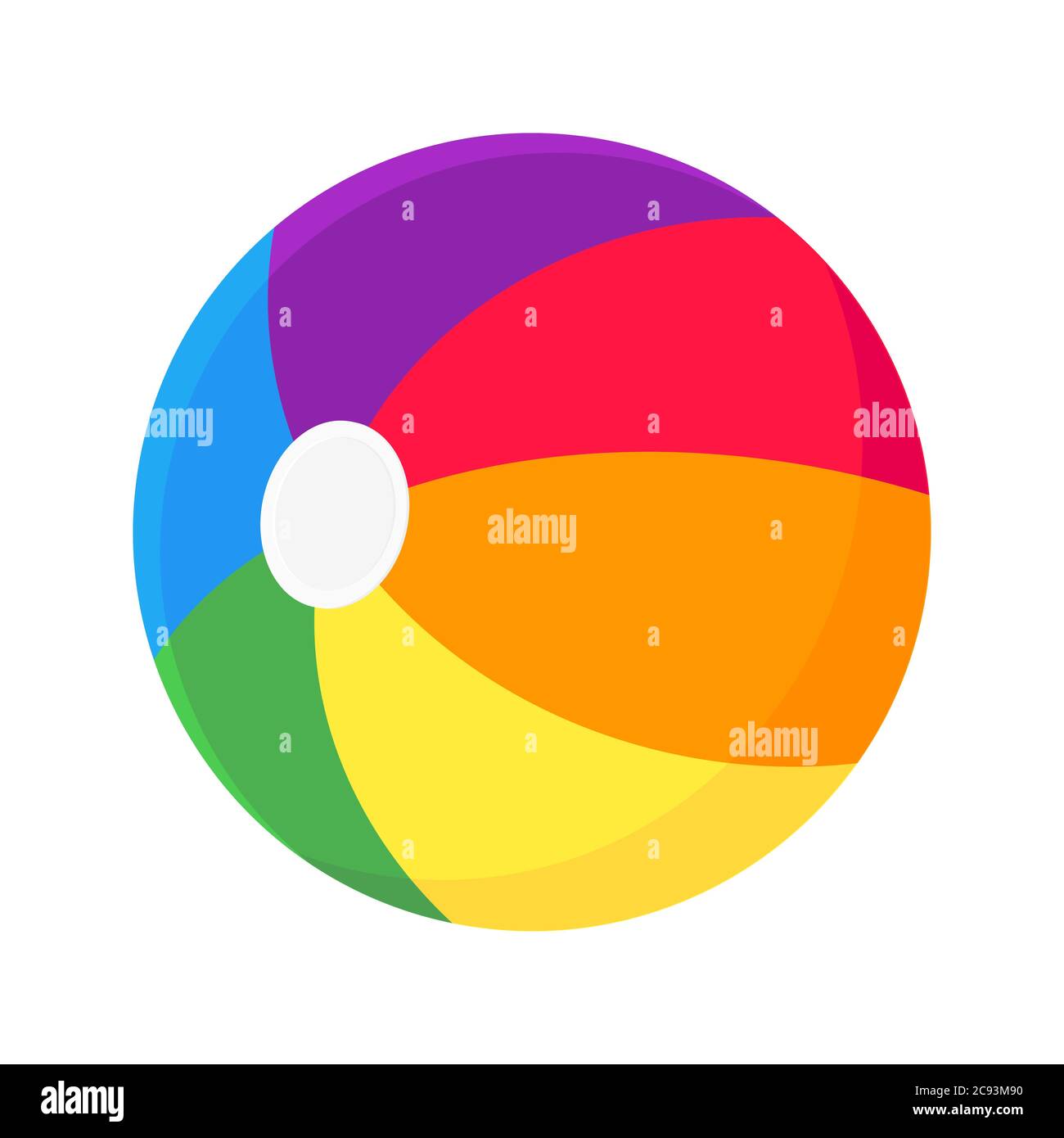 Inflatable beach ball flat style design vector illustration icon sign ...