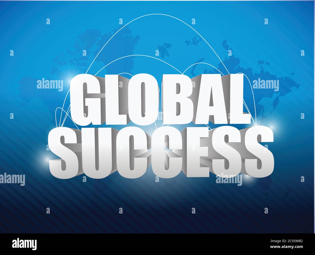 Globe success world map concept illustration design background Stock ...