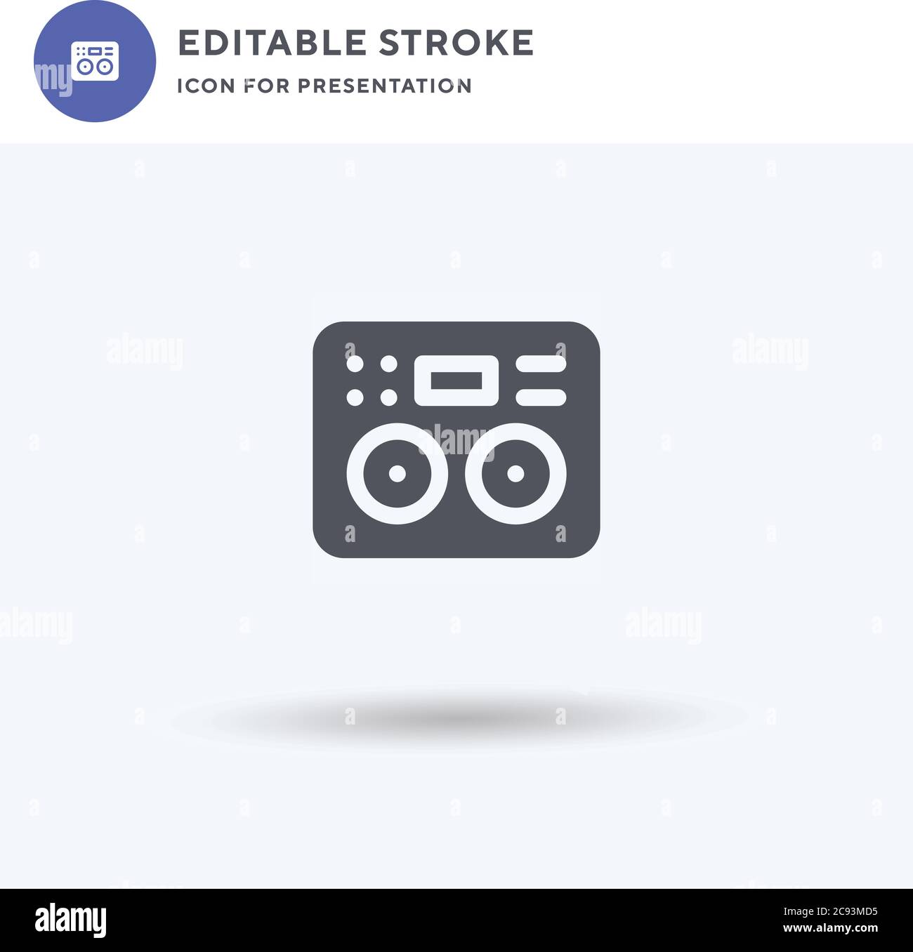 Dj icon vector, filled flat sign, solid pictogram isolated on white ...