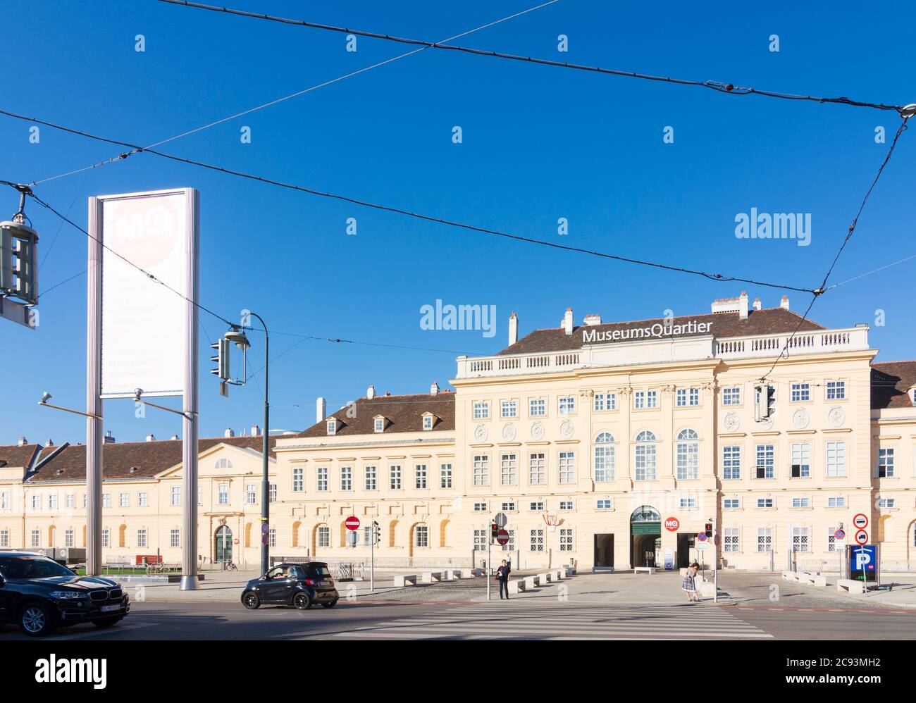 Wien, Vienna: Main entrance to the MuseumsQuartier in 01. Old Town ...