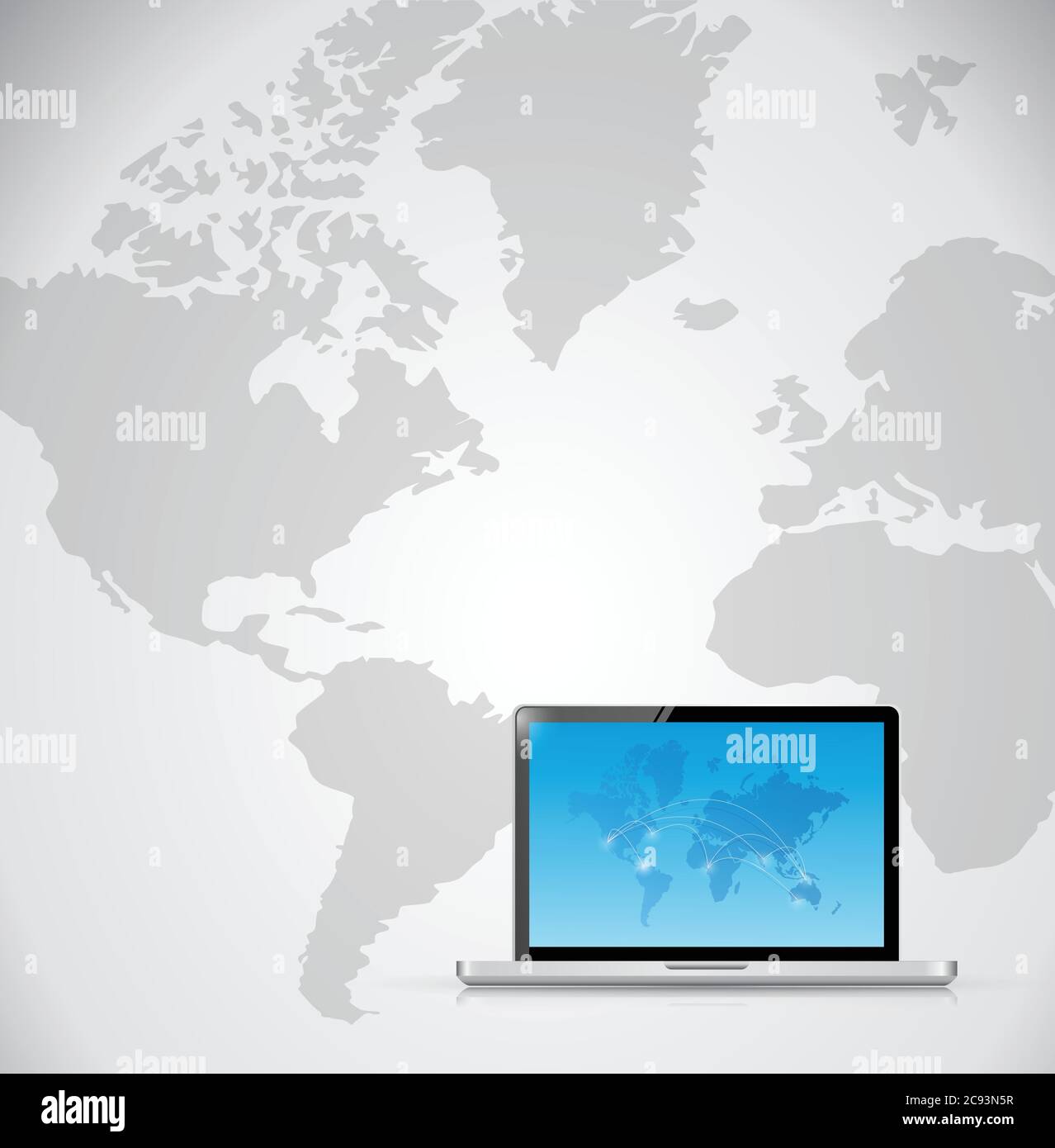 World map connection illustration design over a world map background ...