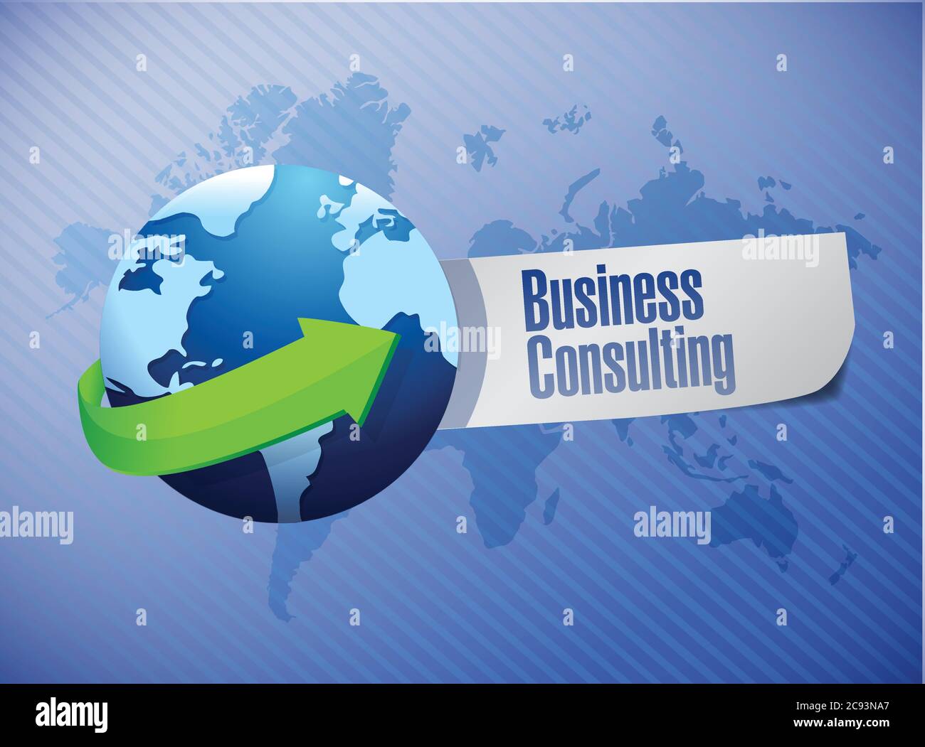 Business consulting sign illustration design world map background Stock ...