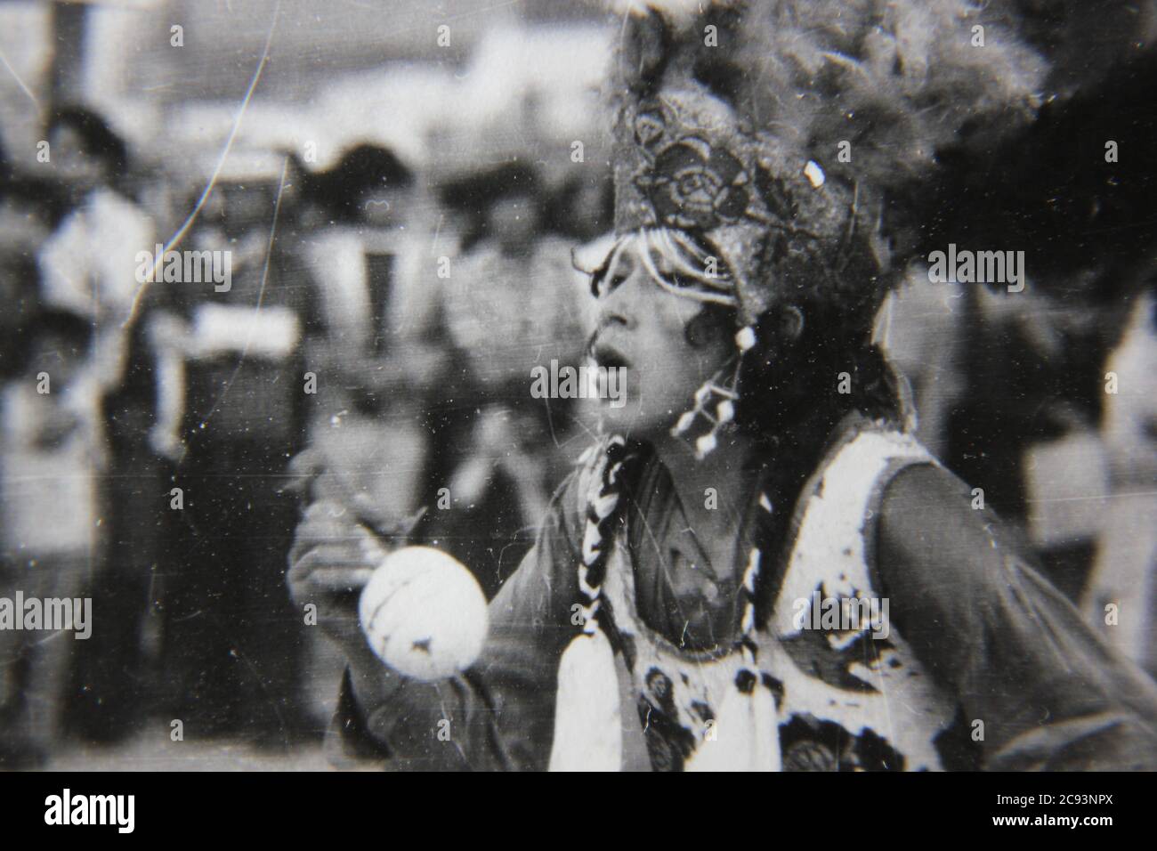 Fine 70s vintage black and white street photography of an ancient ...