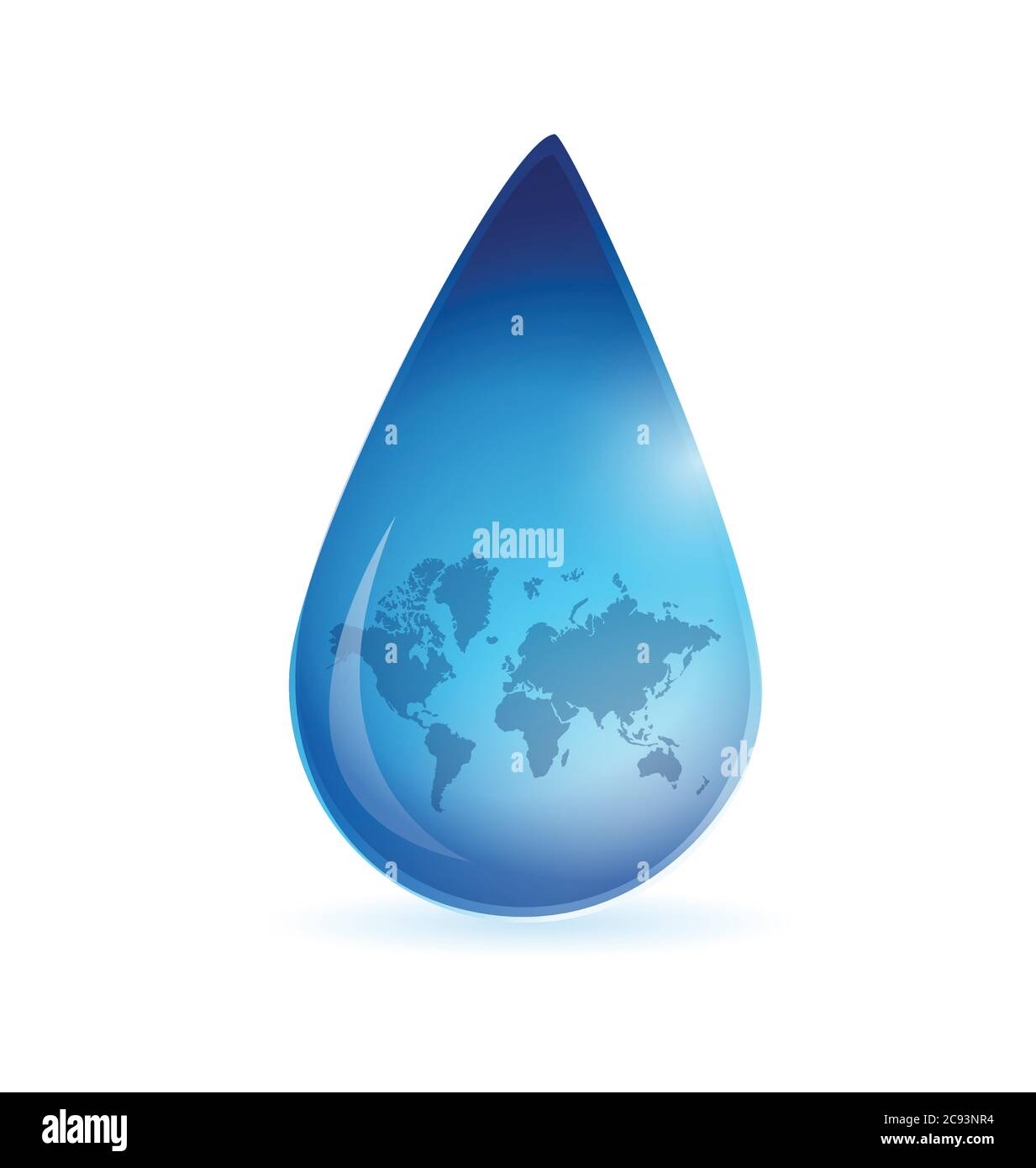 World map water drop illustration design over a white background Stock ...