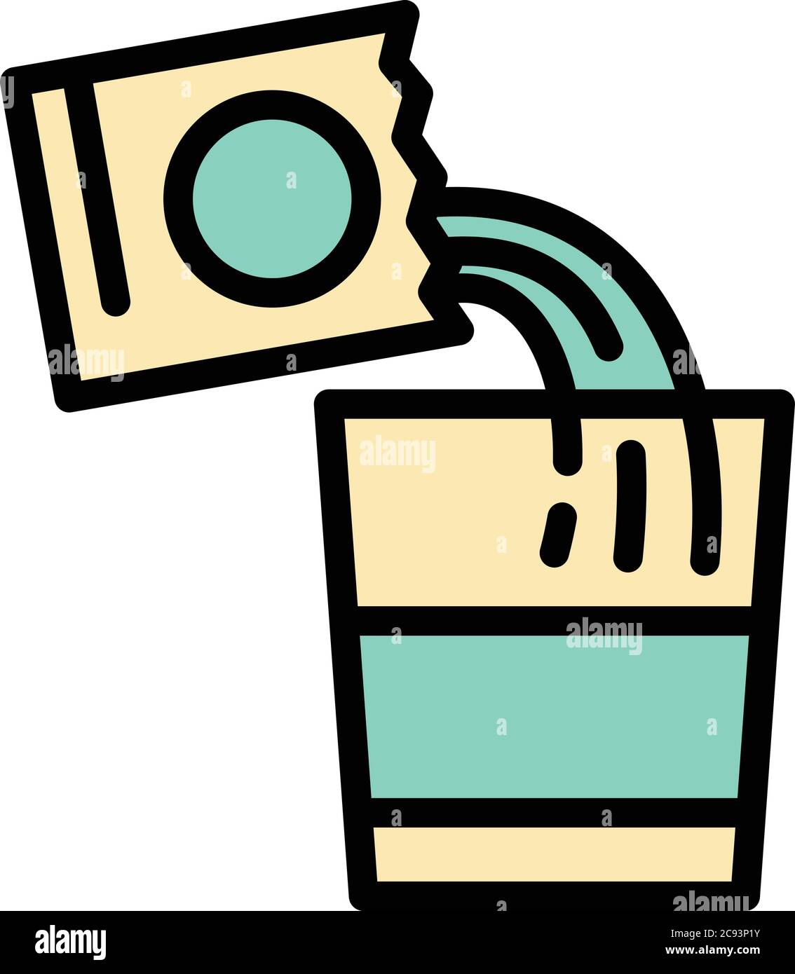 Flu powder package icon. Outline flu powder package vector icon for web ...