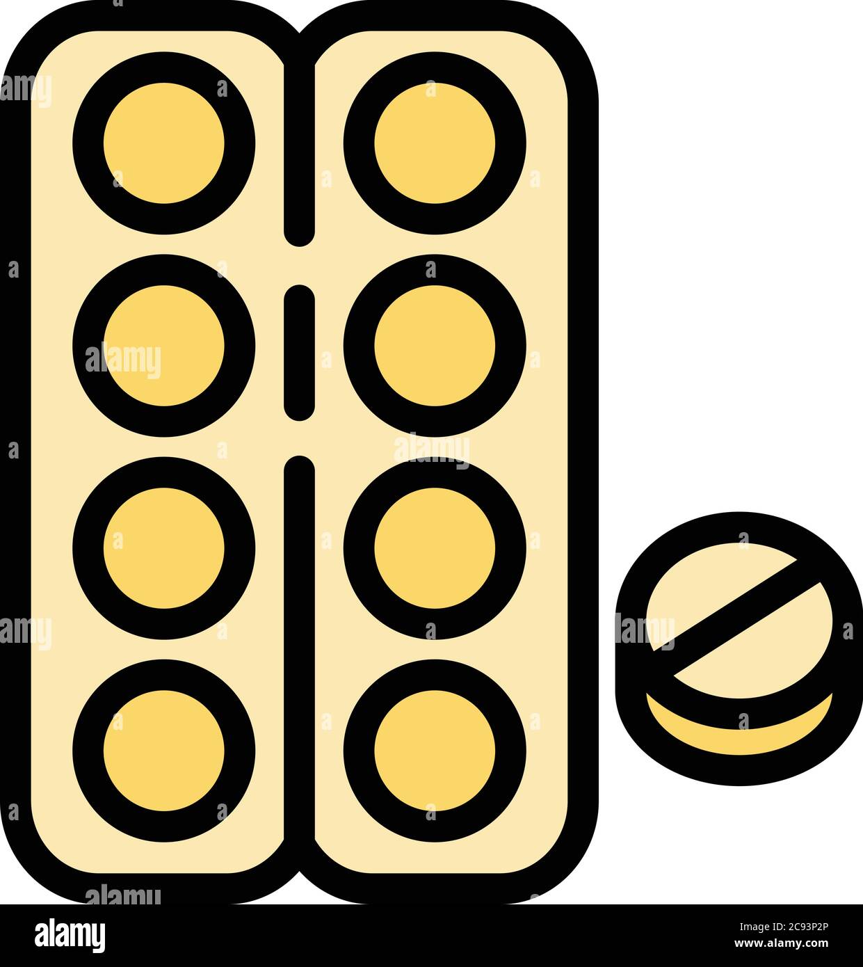 Flu blister icon. Outline flu blister vector icon for web design ...