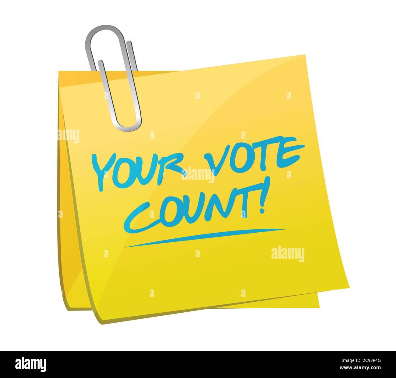 Your vote counts memo illustration design over a white background Stock ...