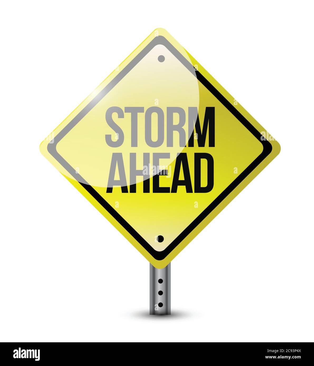 Storm ahead street sign illustration design over a white background ...