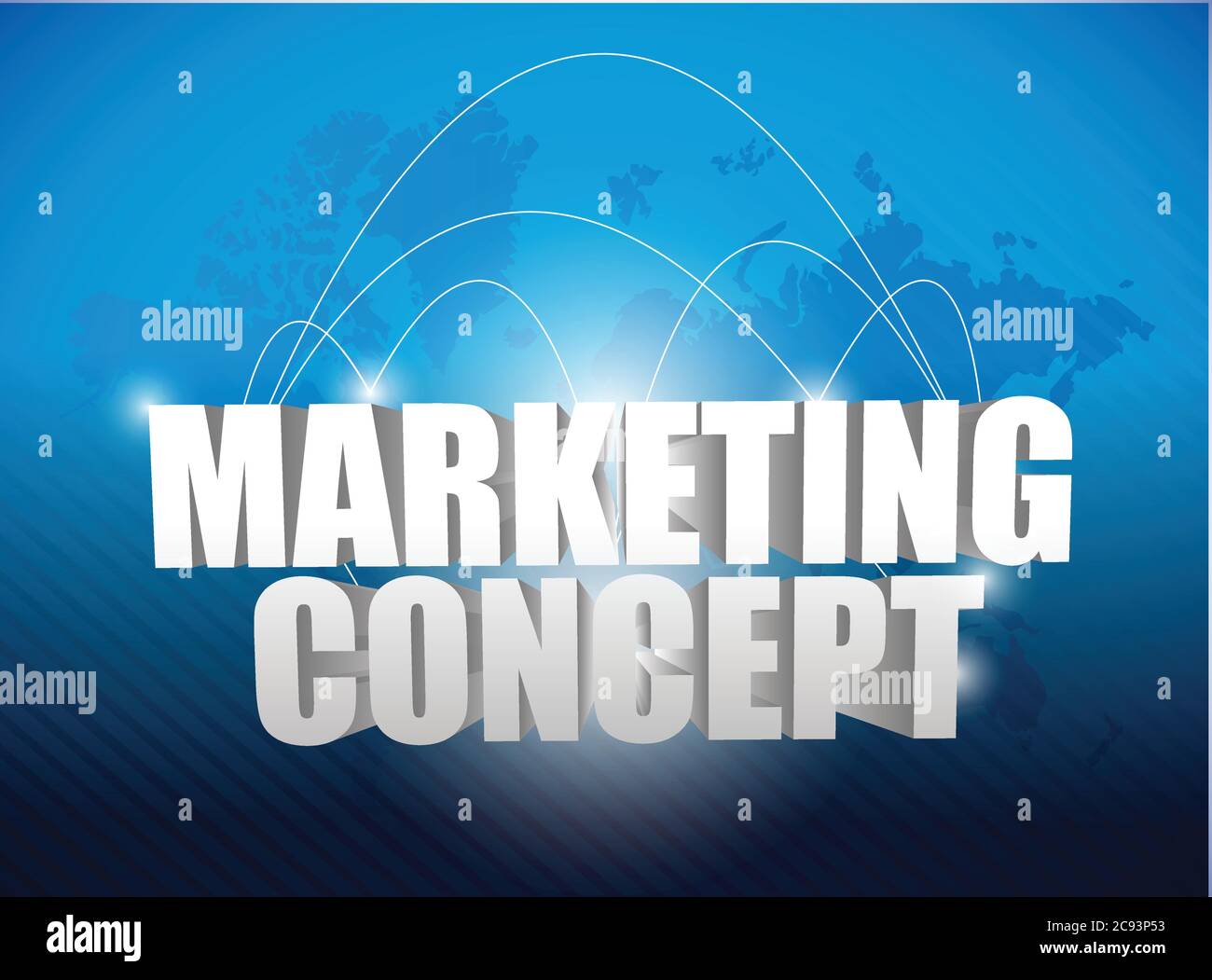 Marketing concept world map background illustration design Stock Vector ...