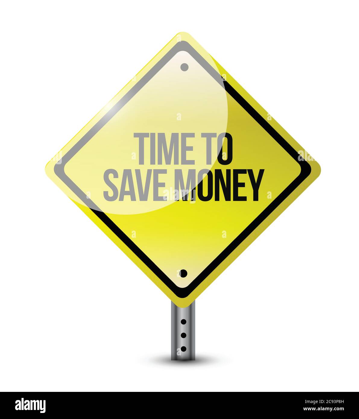 Time to save money sign illustration design over a white background ...