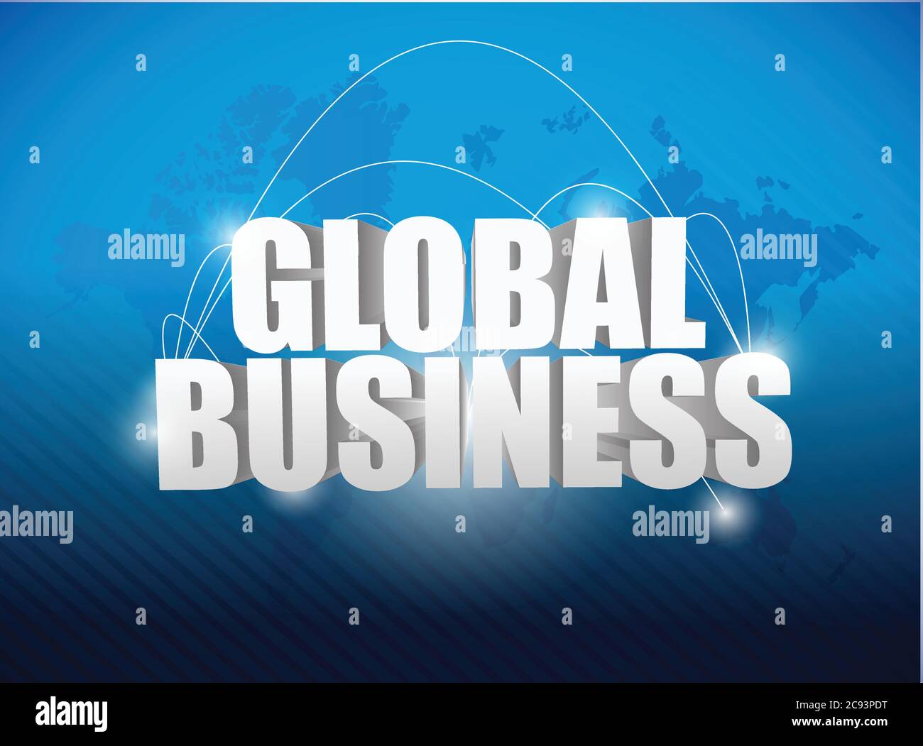 Global business world map concept illustration design background Stock ...