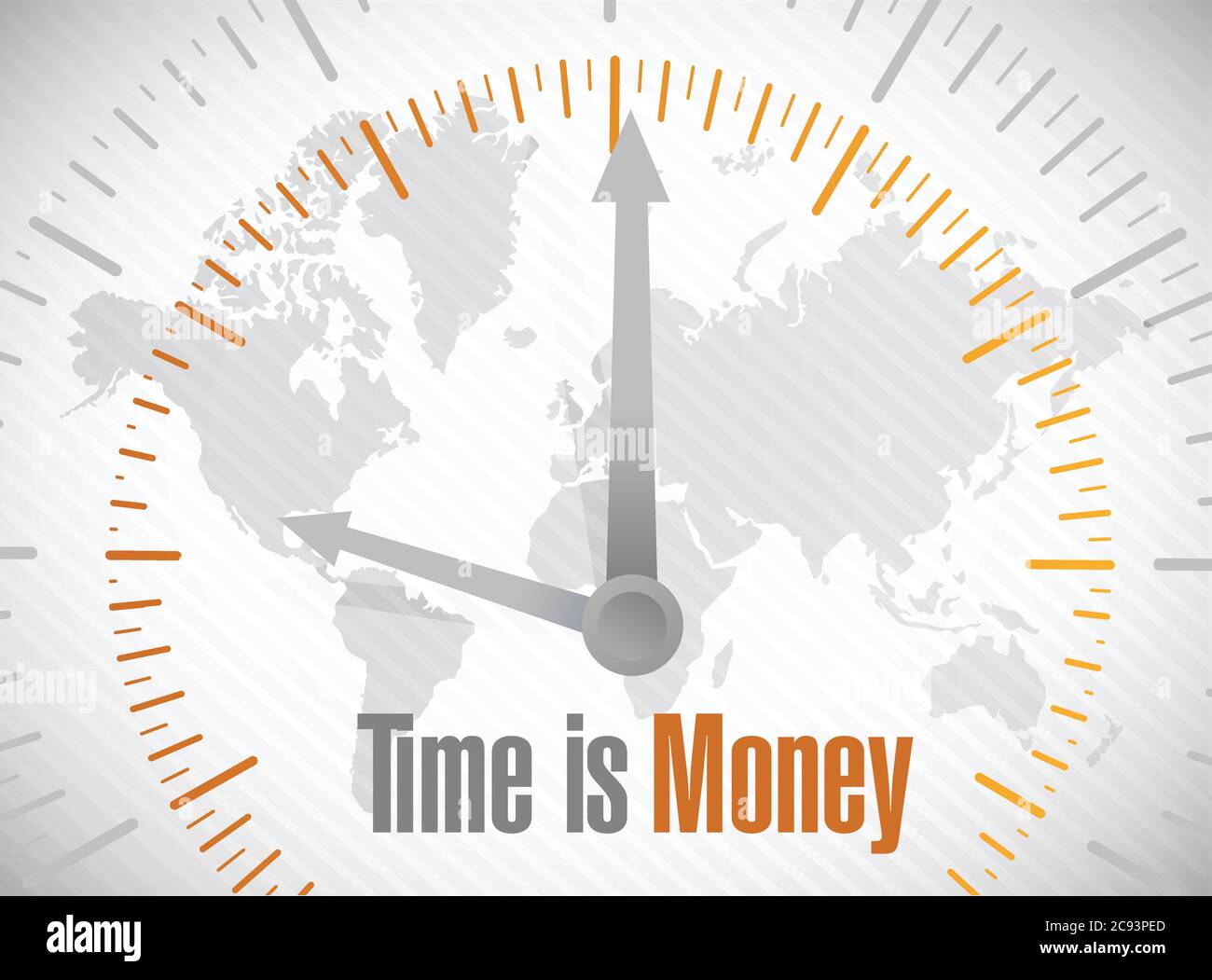 Time is money illustration design world map background Stock Vector ...