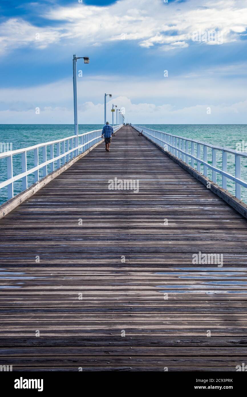 Long wooden Pier Stock Photo - Alamy