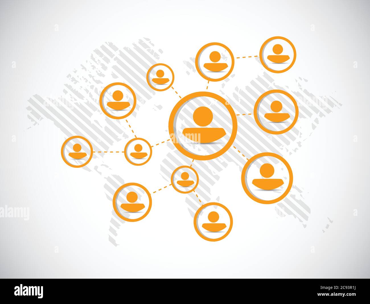 People diagram network illustration design over a white background ...