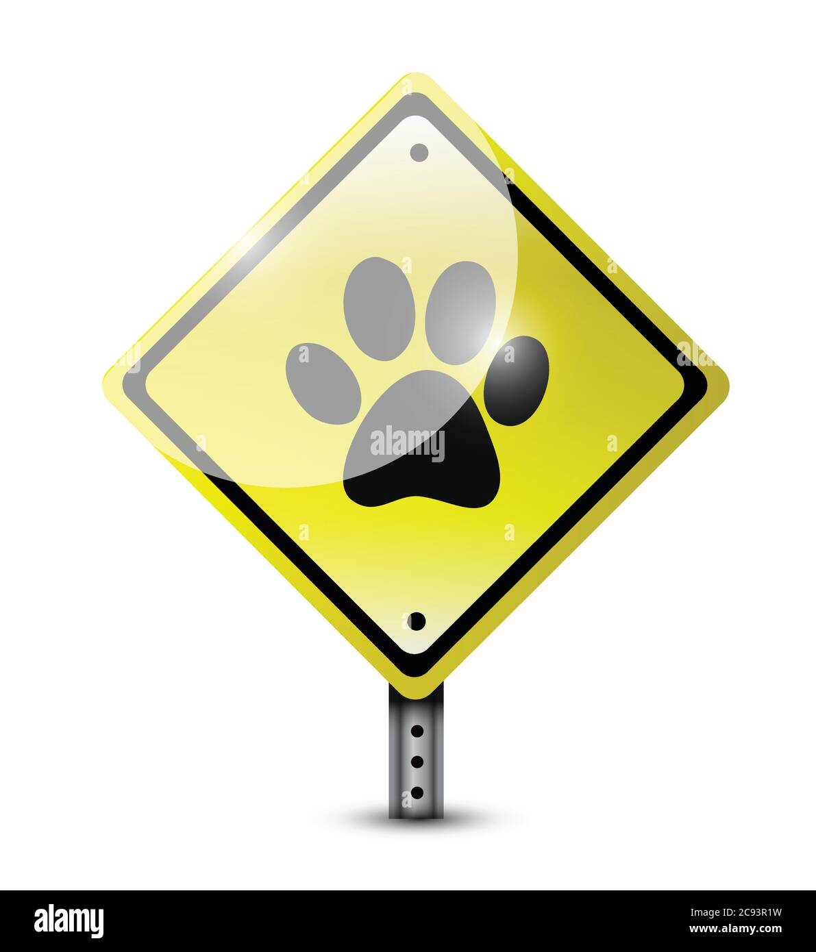 Paw sign illustration design over a white background Stock Vector Image ...