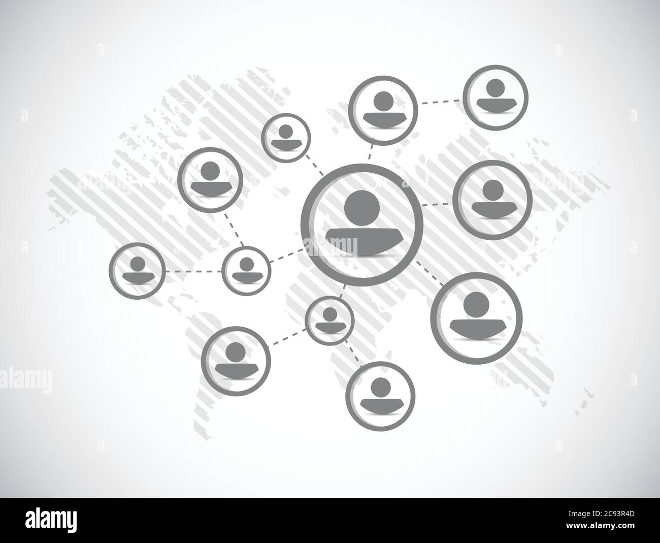 People diagram network illustration design over a white background ...